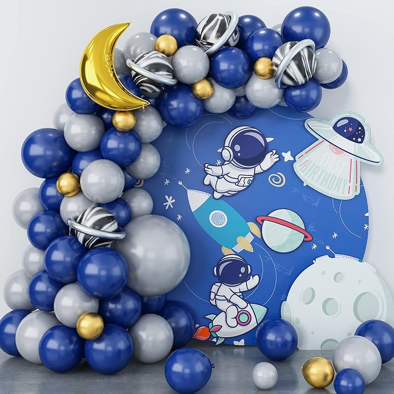 Red Blue White Balloons Arch Garland for Baseball Party Decorations ...