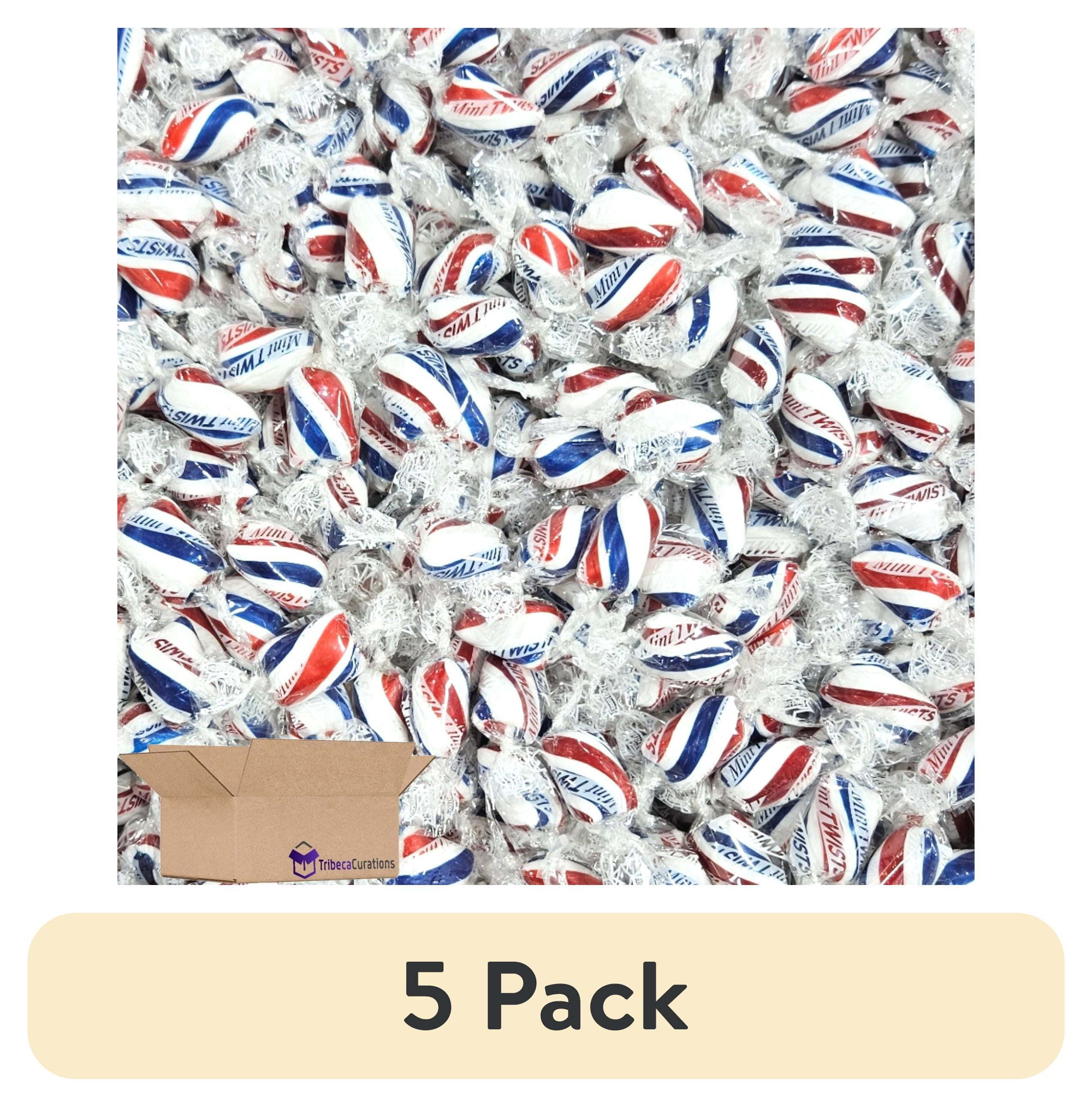 (5 pack) Red, Blue, & White Cylinder Shaped Mint Candy Twists Bulk 5 ...