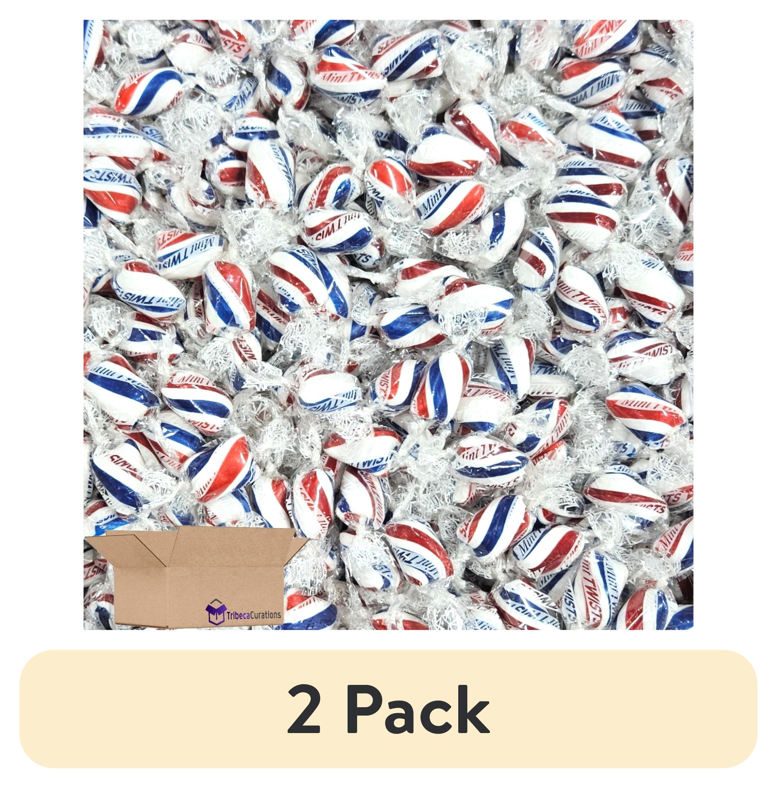 (2 pack) Red, Blue, & White Cylinder Shaped Mint Candy Twists Bulk 5 ...