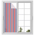 Red Blue White Striped Window Privacy Film, Modern Simple Stripes ...