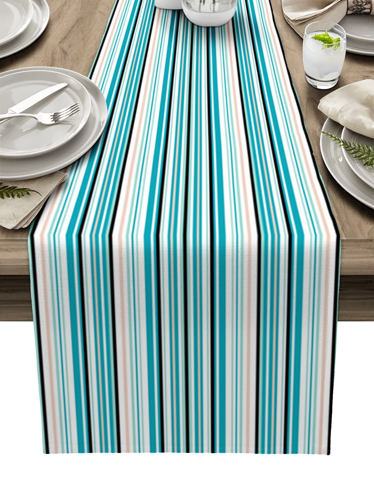 Red Blue White Stripes Table Runner Home Wedding r Table Flag Mat Table ...