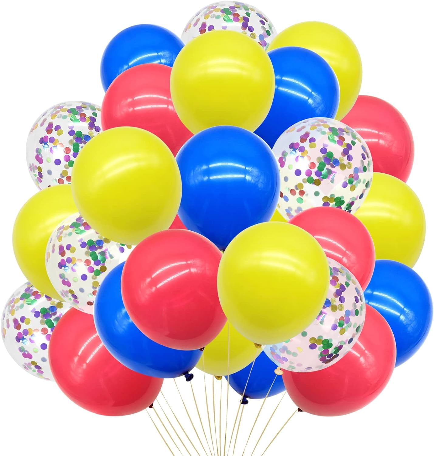 Red Blue Yellow Balloons (30 PCs) - Primary Color Party Balloons ...