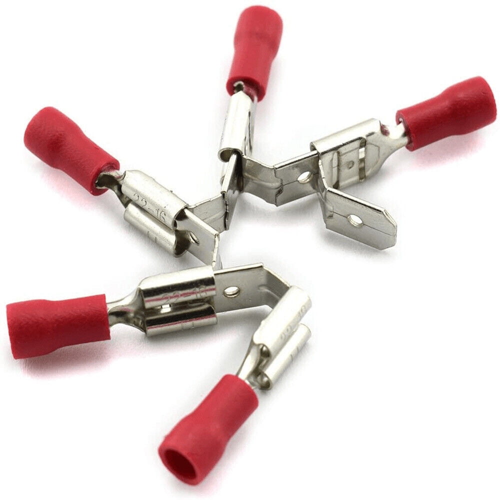 Red Blue Yellow Vinyl Insulated Piggy Back Wire Crimp Connectors Spade ...
