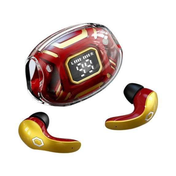 Red Bluetooth Earphones Clip Earphones Wireless Earphones With ...