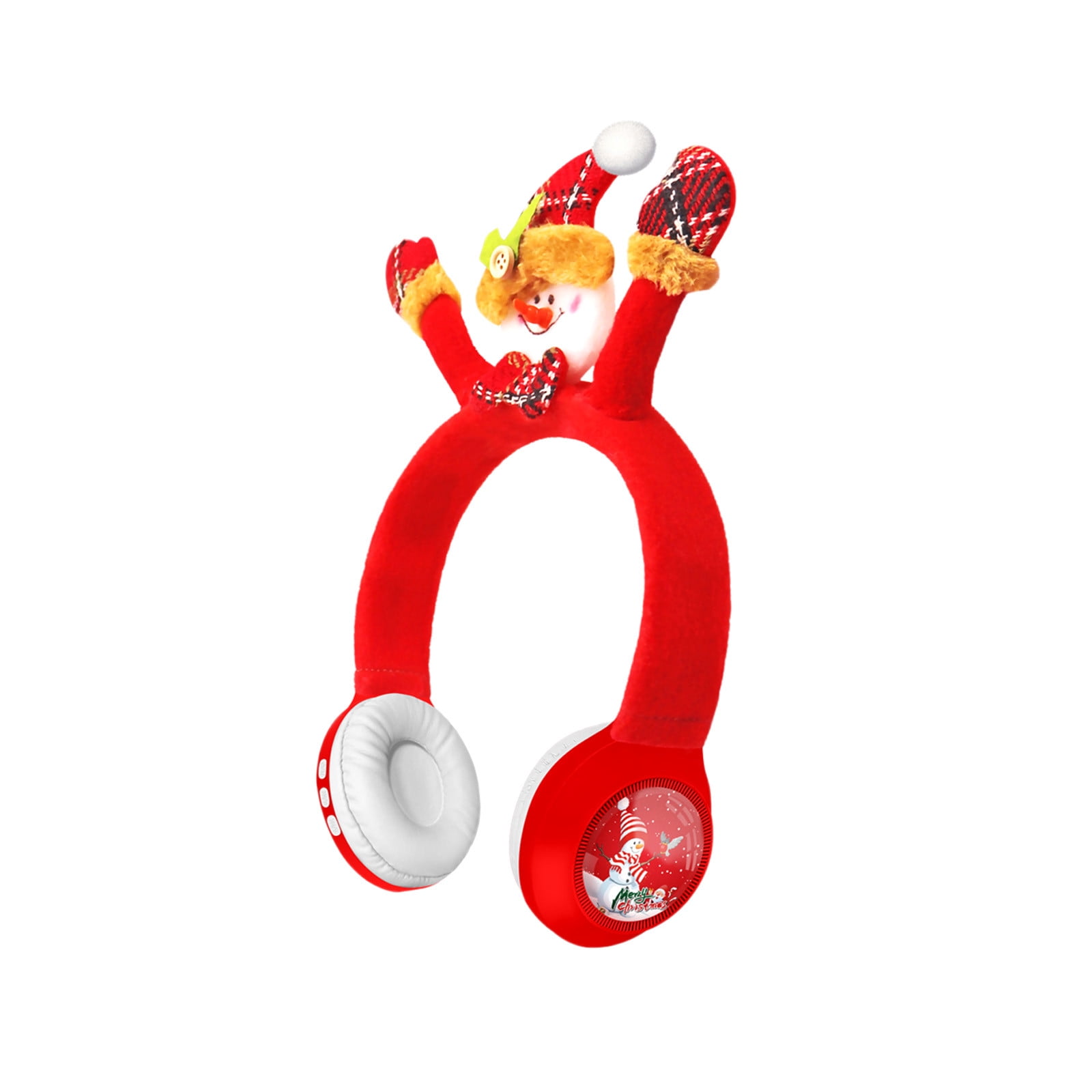 Red Bluetooth Headphones With Santa Claus Design Wireless Kids Headset ...