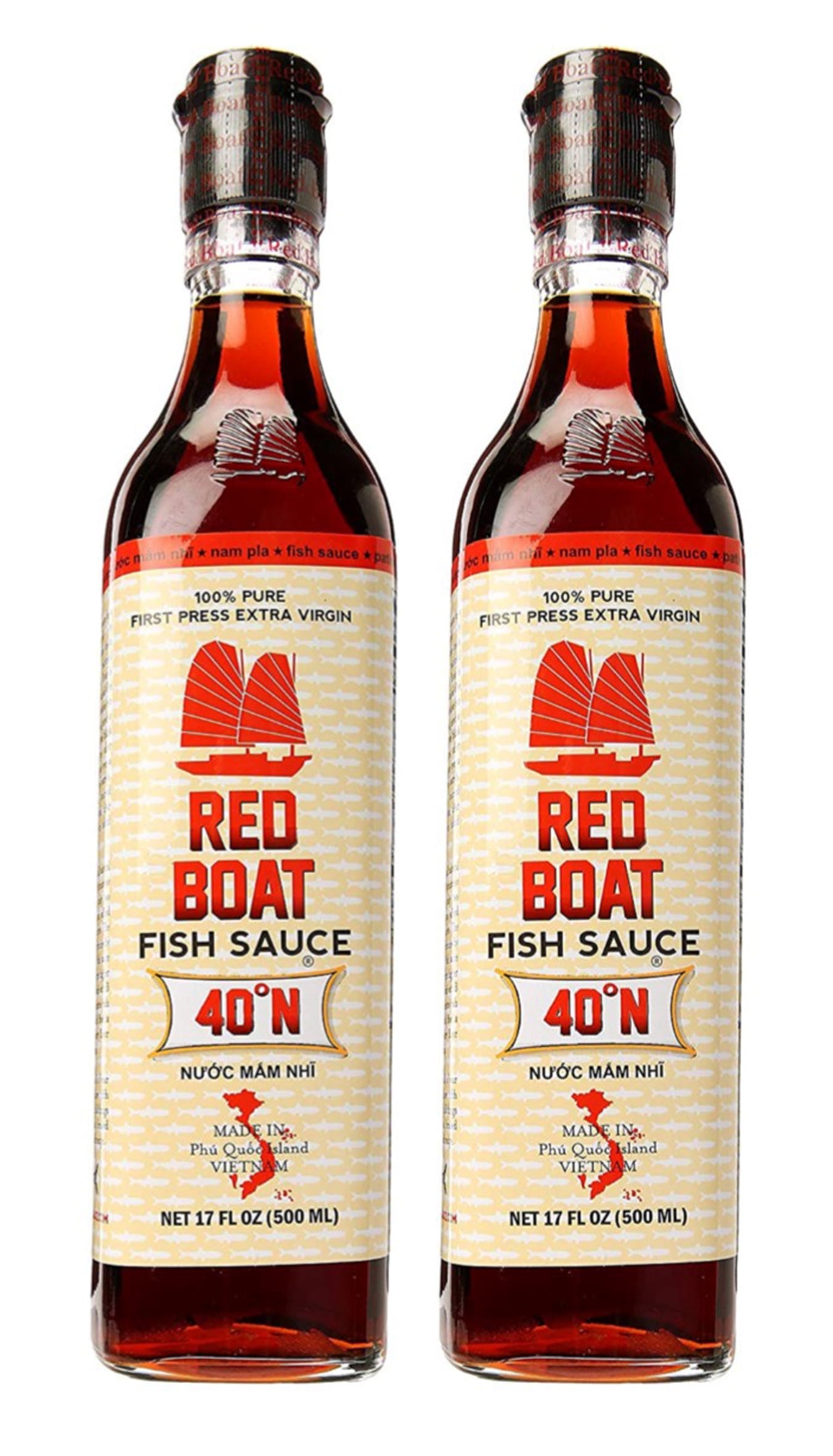 Red Boat Premium Anchovy Fish Sauce, 40 Degrees N, 17 Fl. Oz. (Pack of ...