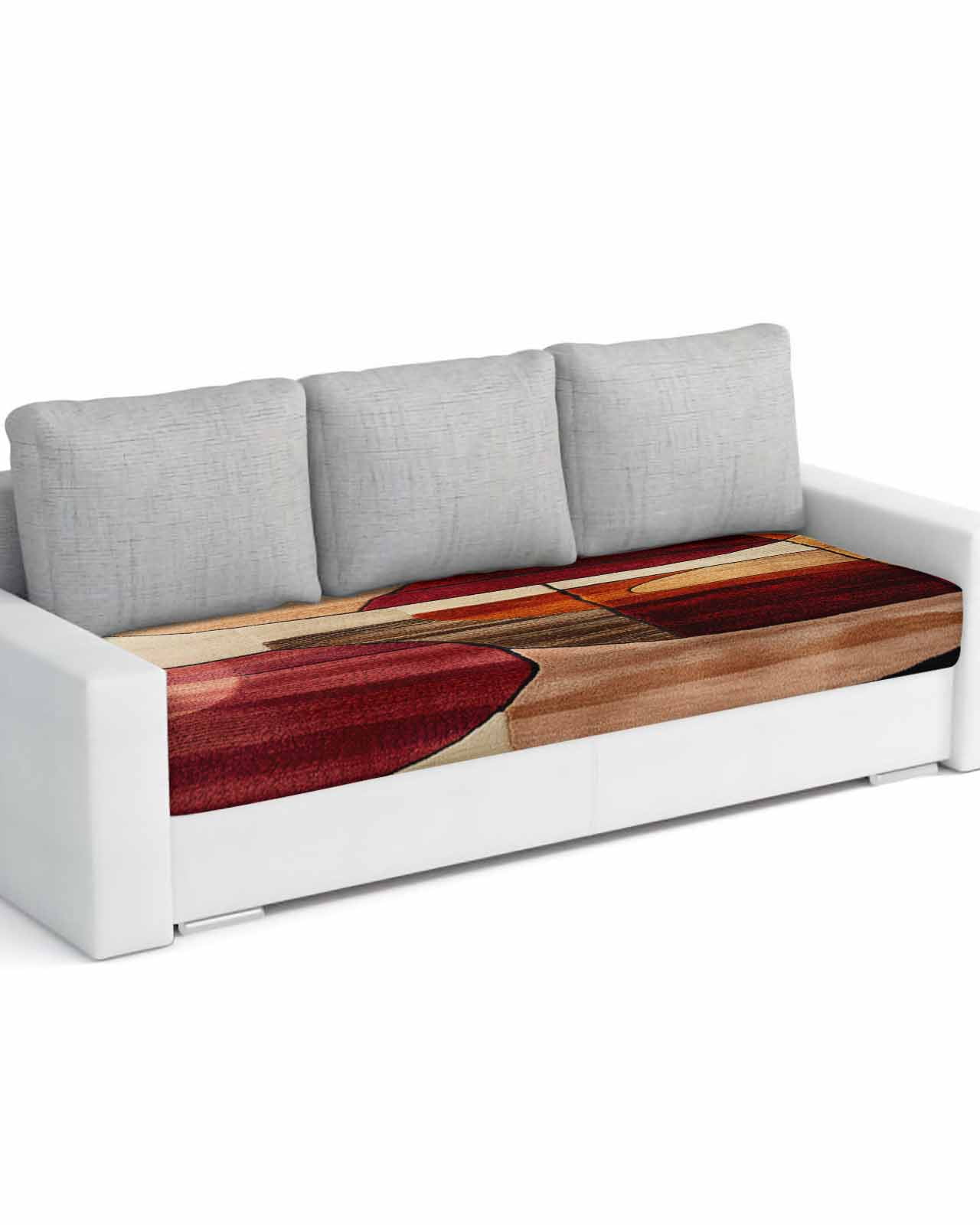 Red Boho Geometric Sofa Couch Cushion Covers Washable, Removable ...