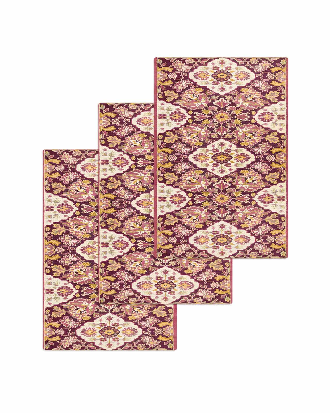 Red Boho Kitchen Dish Towels for Drying Dishes Set of 3, Country Vintage Aesthetic Ethnic ...