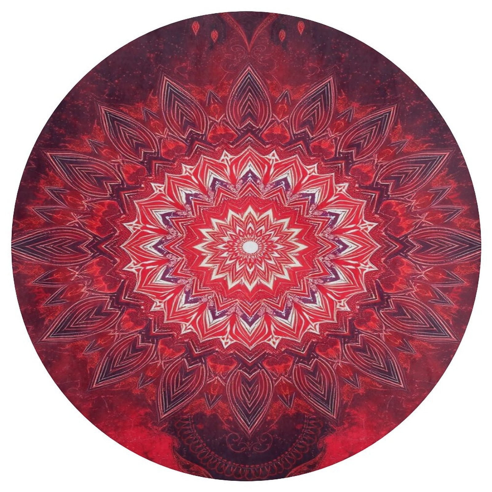 Red Boho Mandala Round Carpet Living Room Carpet Modern And Stylish ...