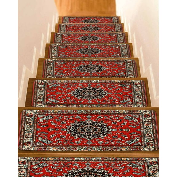 Red Gnomes Christmas Stair Treads for Wooden Steps Indoor Runner Rug ...