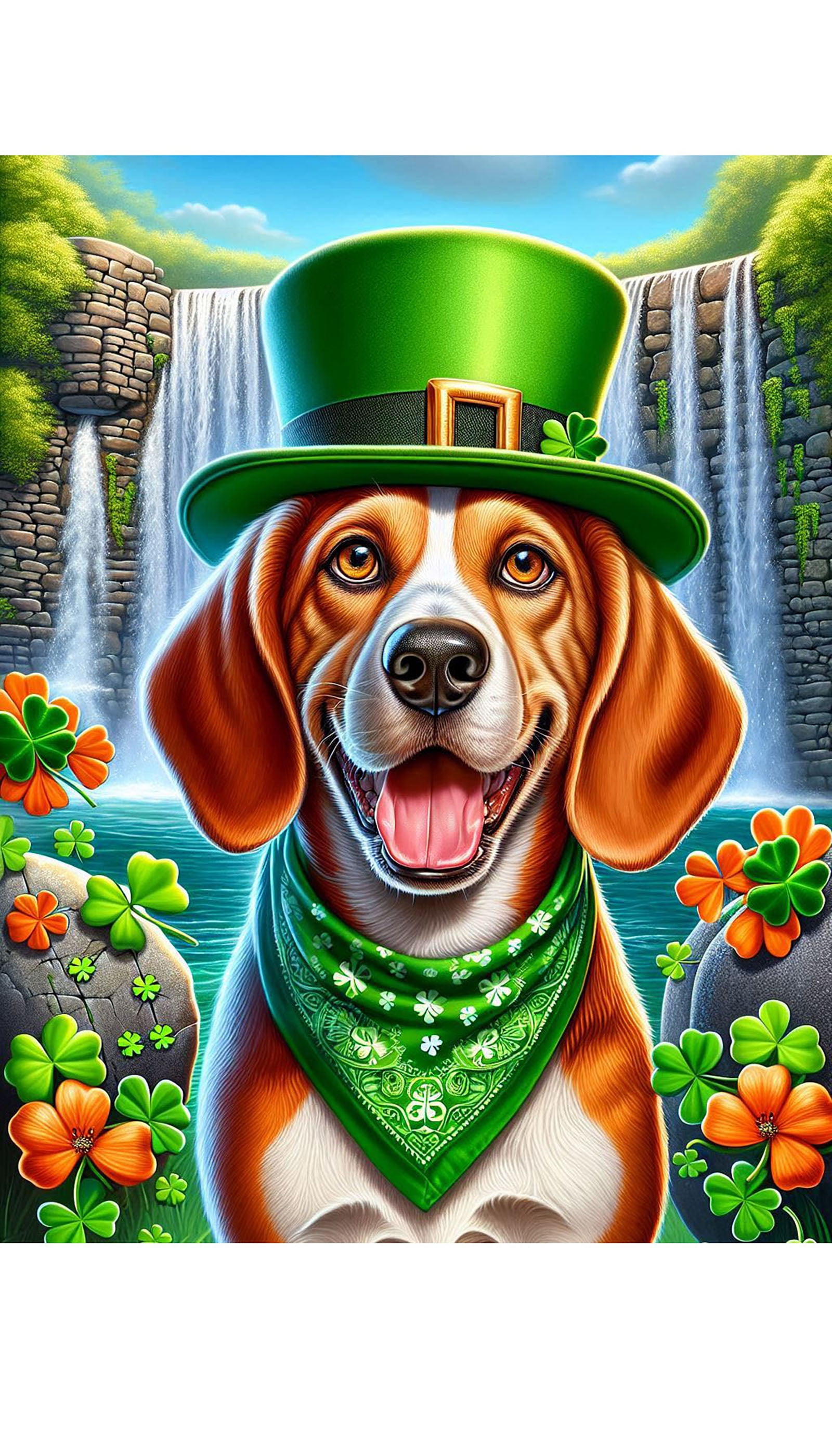 Red Bone Coonhound - Best of Breed DCR Saint Patricks Day Garden Flag ...