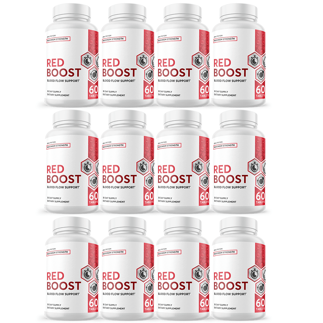 Red Boost - Blood Flow Support Dietary Supplement 60 Capsules (12 Pack ...
