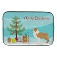 Red Border Collie Merry Christmas Tree Dish Drying Mat - Walmart.com