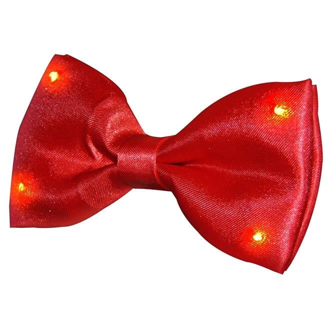 Red Bow Tie with LED Lights, Red - Walmart.com