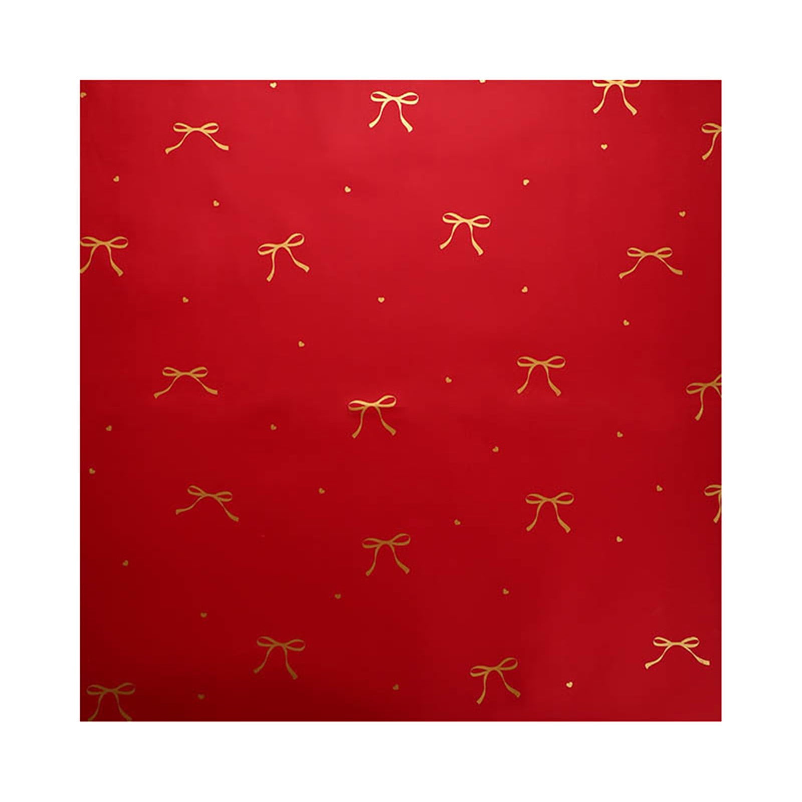 Red Bow Wrapping Paper Mini Roll, 22" x 22" – 20 Sheets, Cute Bow Knot ...