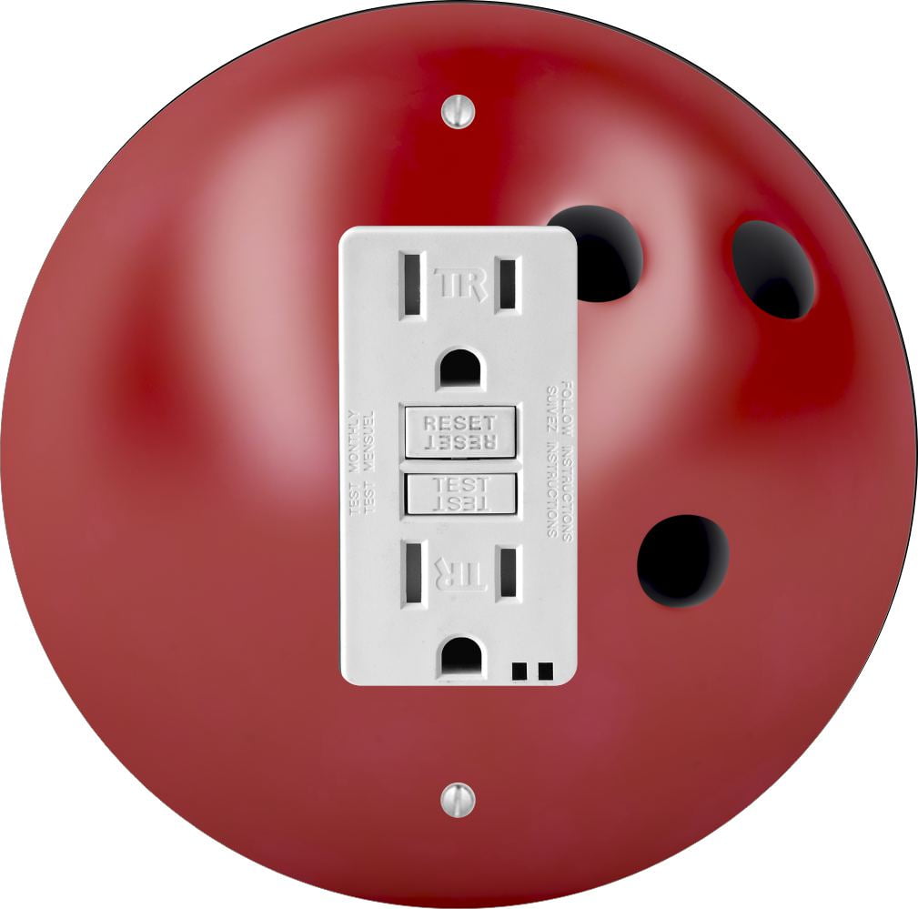 Red Bowling Ball Design - Round Light Switch Plate Cover - GFI ...