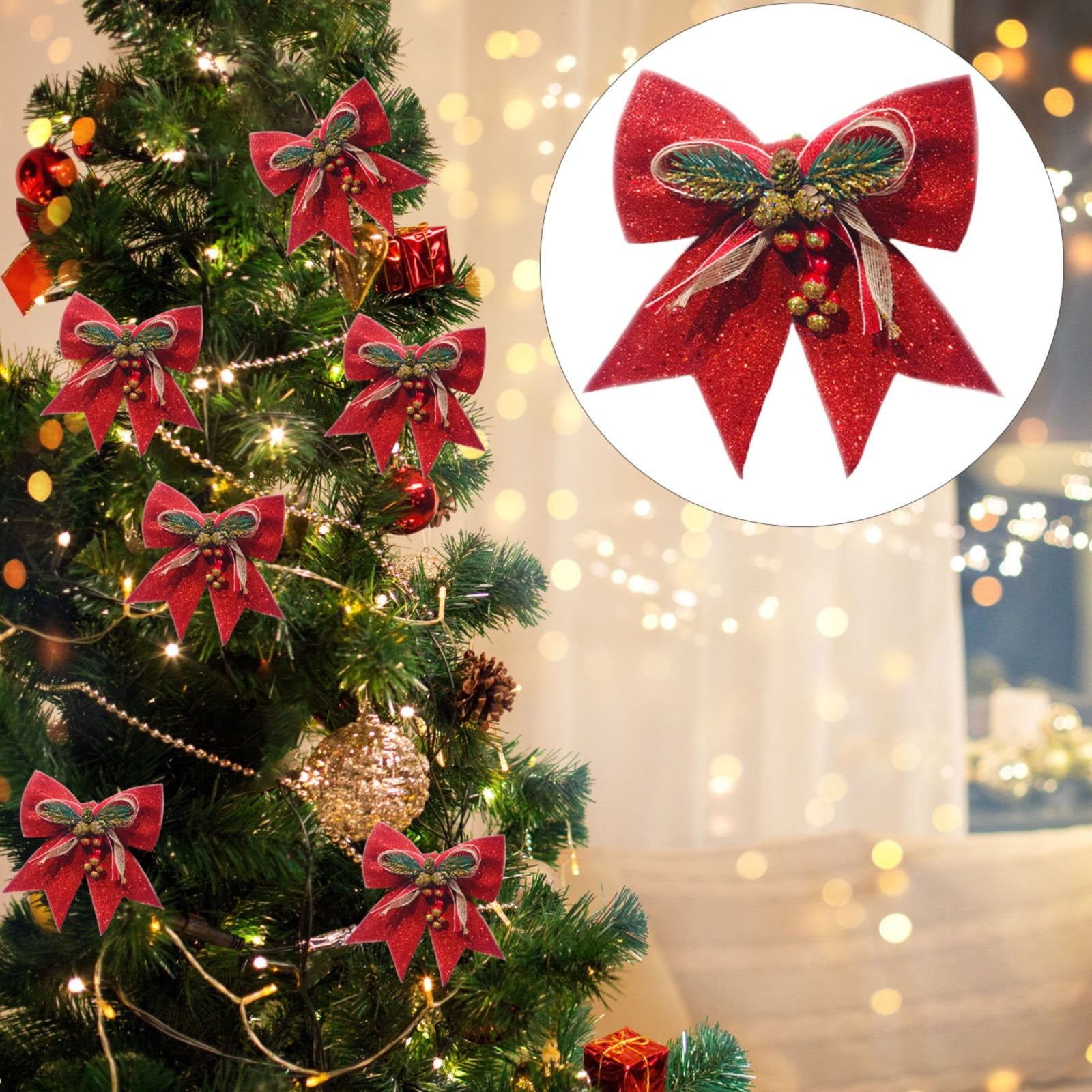 Red Bows for Christmas Tree Christmas Decorative Bows For Wreath ...