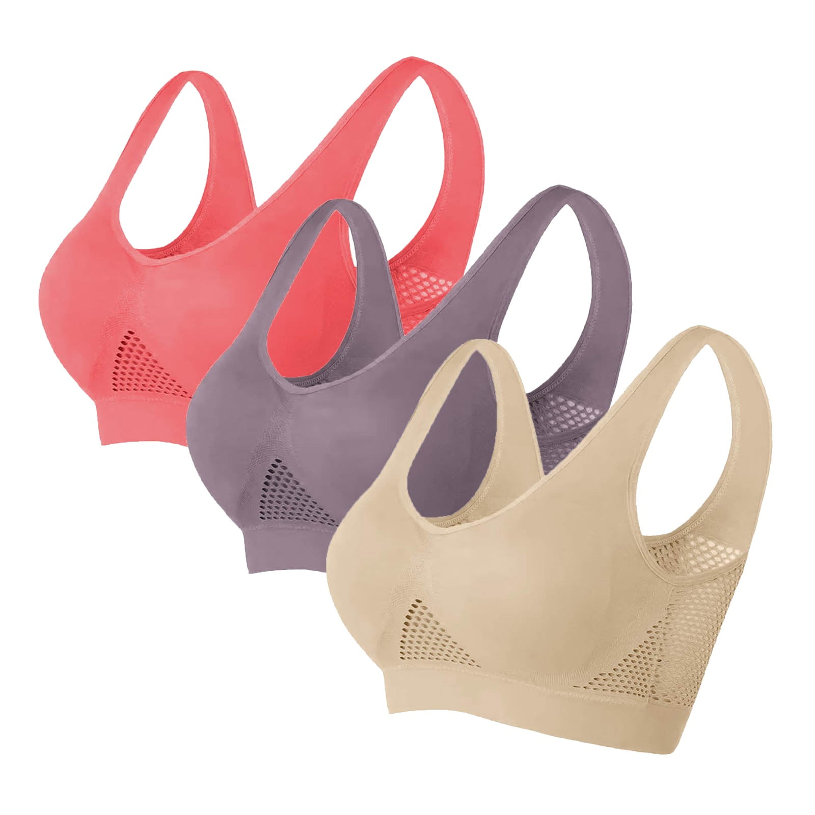 Red Bra & Brief Sets Women's Fashionable Sport Bra Breathable Underwear ...