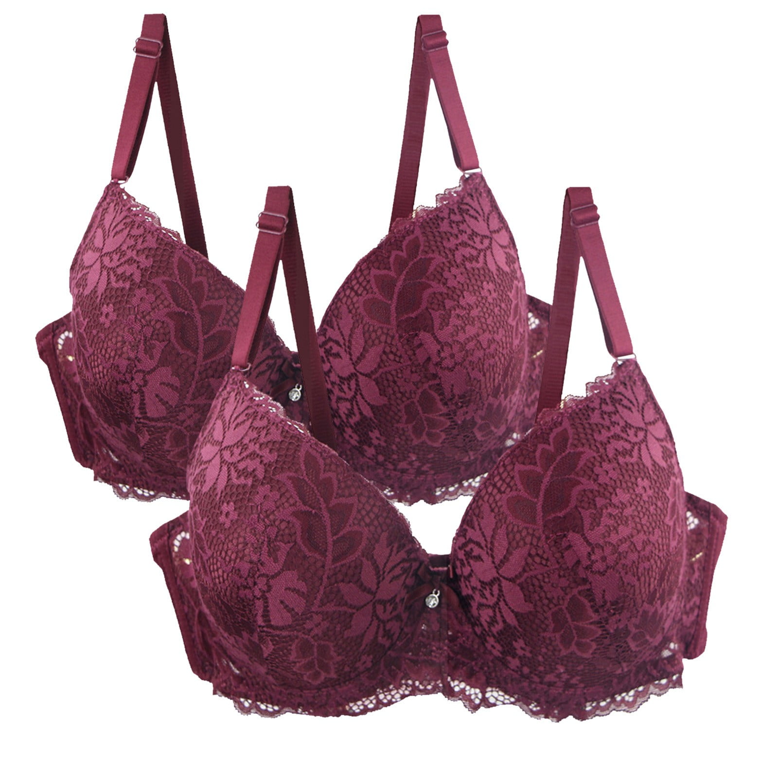 Red Bras for Women Pack Of 2 Women's Bra Set Lace Up Bra Set ...