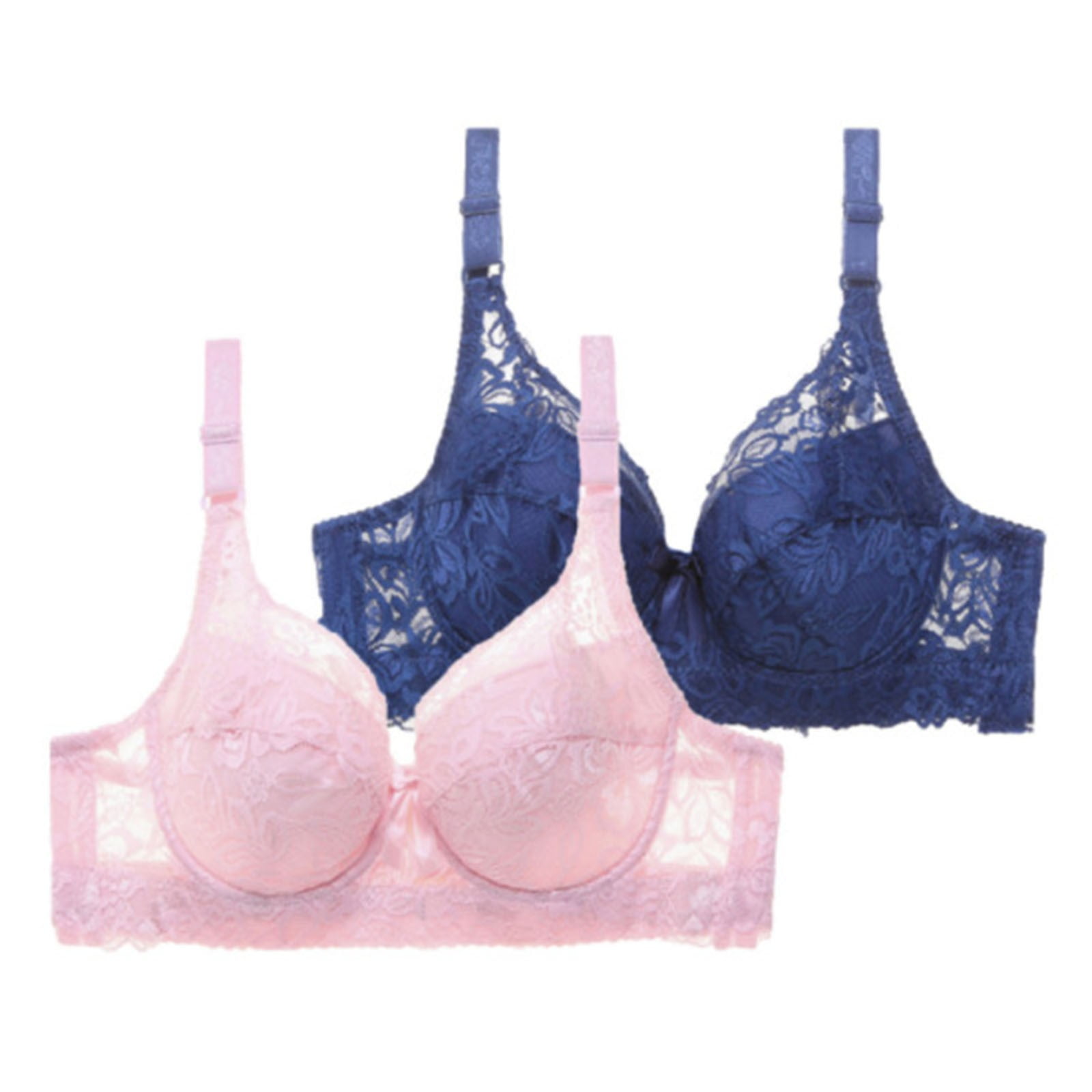Red Bras for Women's 2PC Bra Casual Fashion Large Size Bra Slim ...