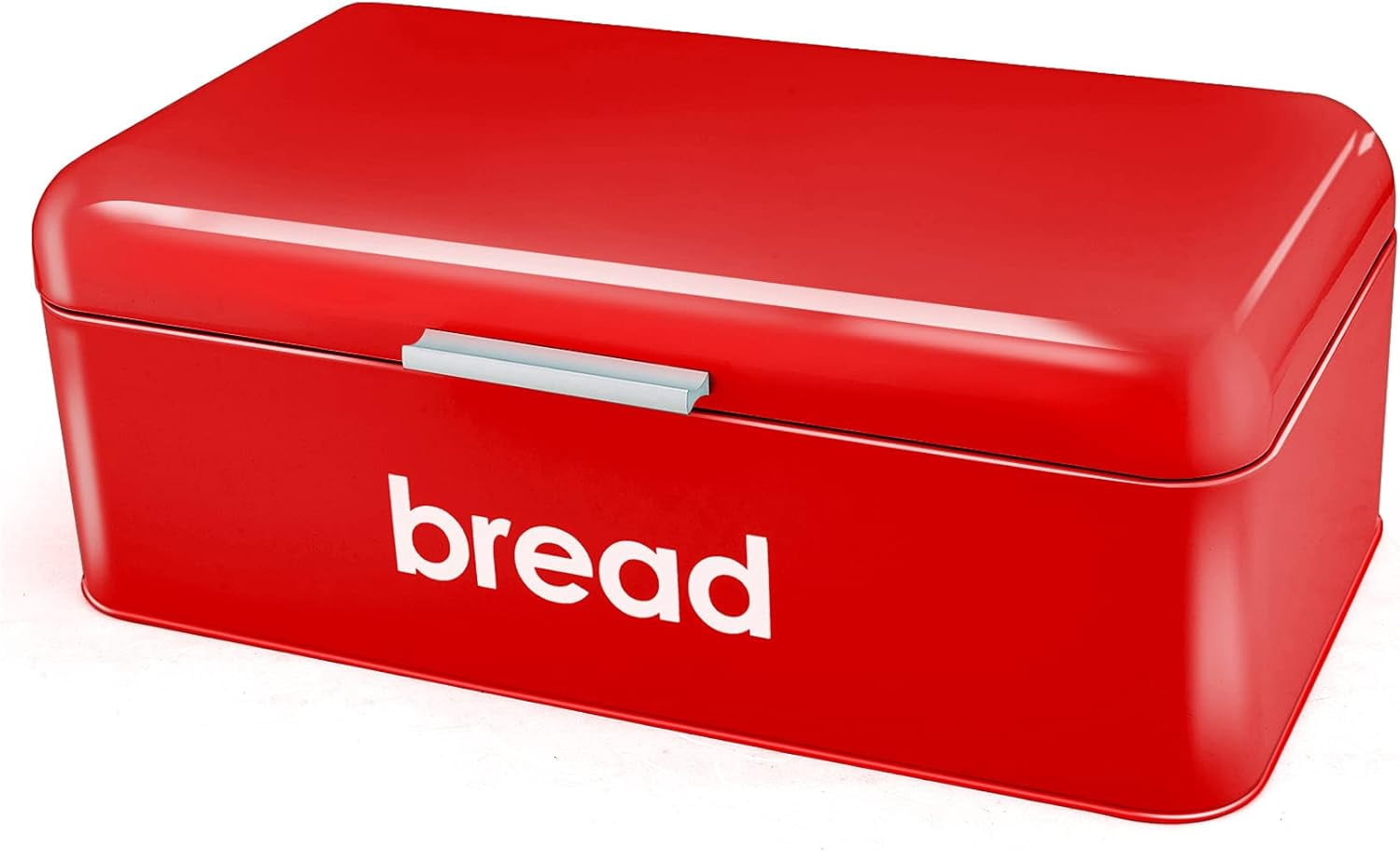 Red Bread Box Bread Bin for Kitchen Counter, (16.5'' X 9'' Bread ...