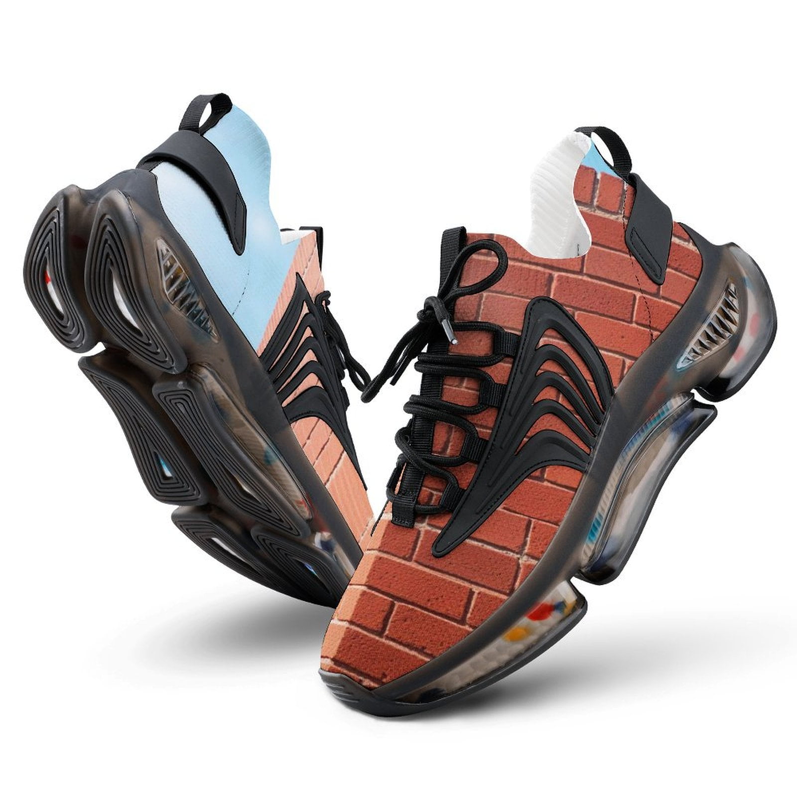 Red Brick Stone Wall Walking Shoes for Men Woman Lightweight Tennis ...