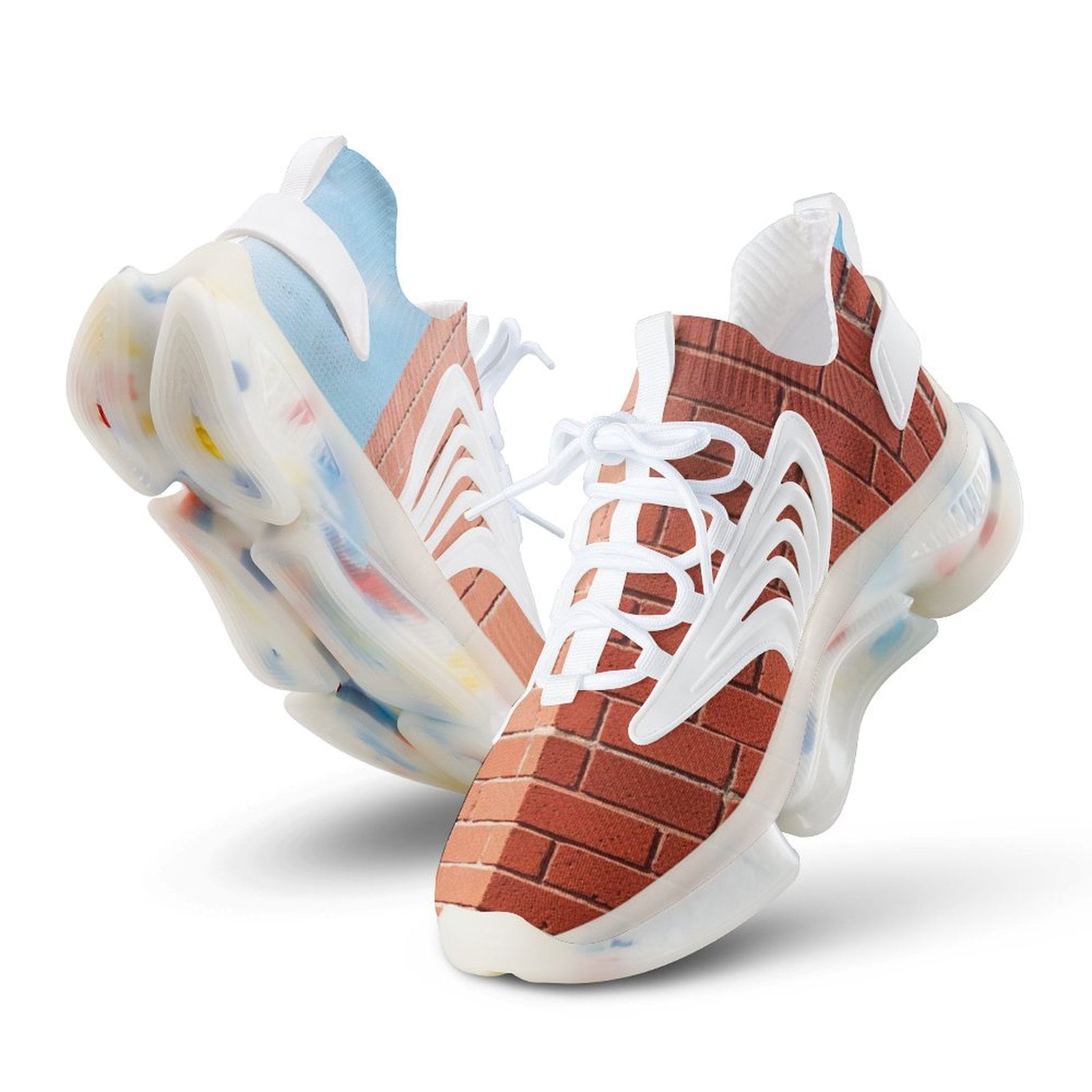 Red Brick Stone Wall Walking Shoes for Men Woman Lightweight Tennis ...