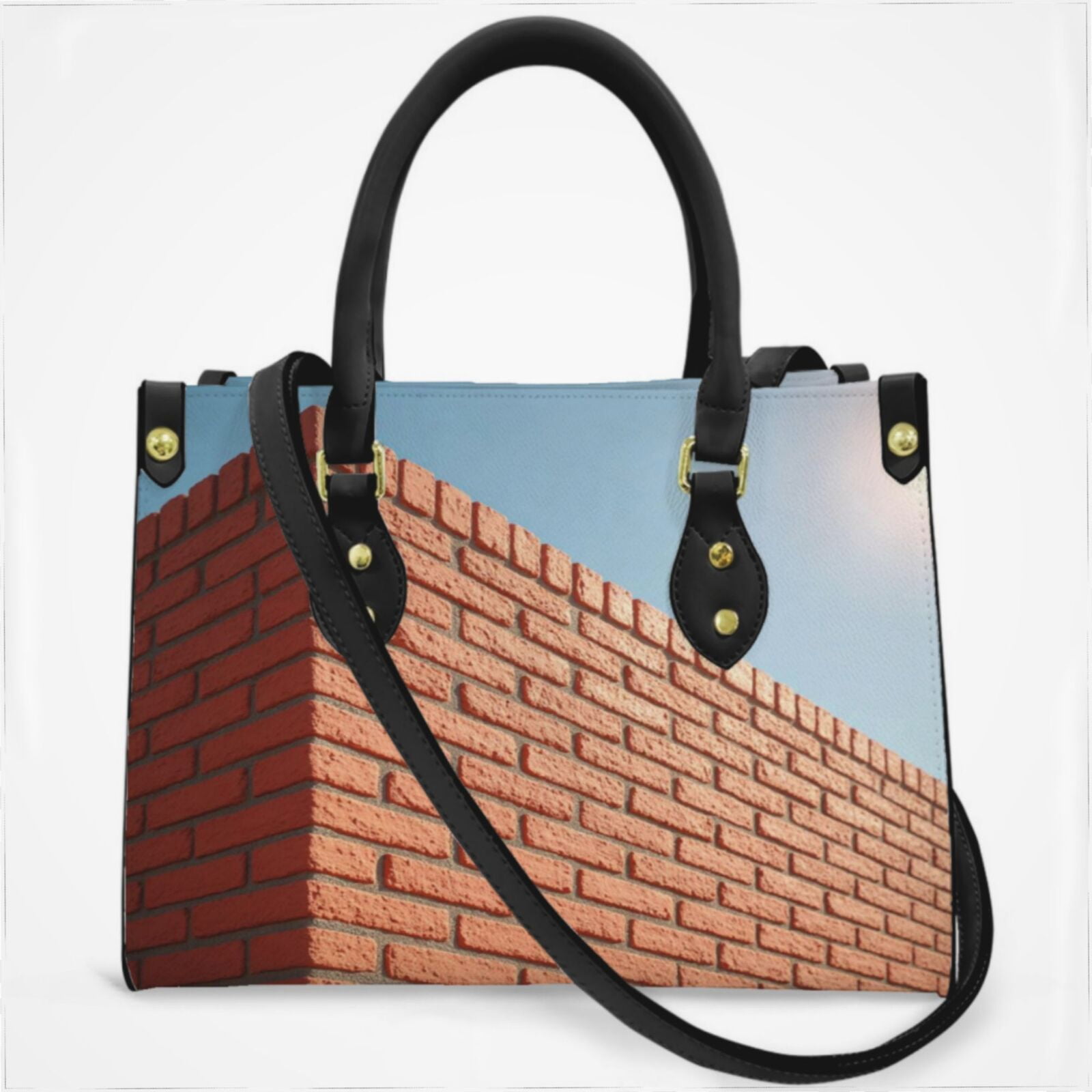 Red Brick Wall, Brick Stone Wall Sunlight Cross Body Bags For Women ...