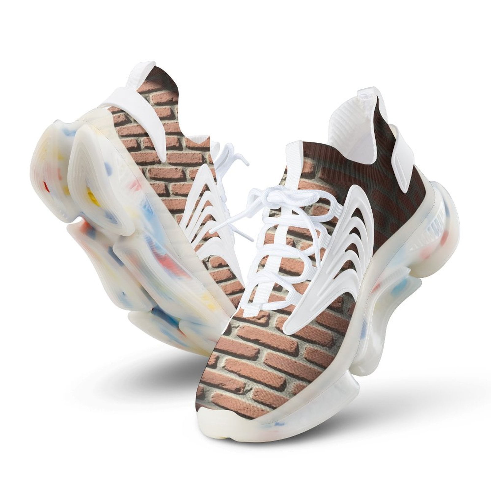 Red Brick Wall, Brick Stone Wall Walking Shoes for Men Woman ...