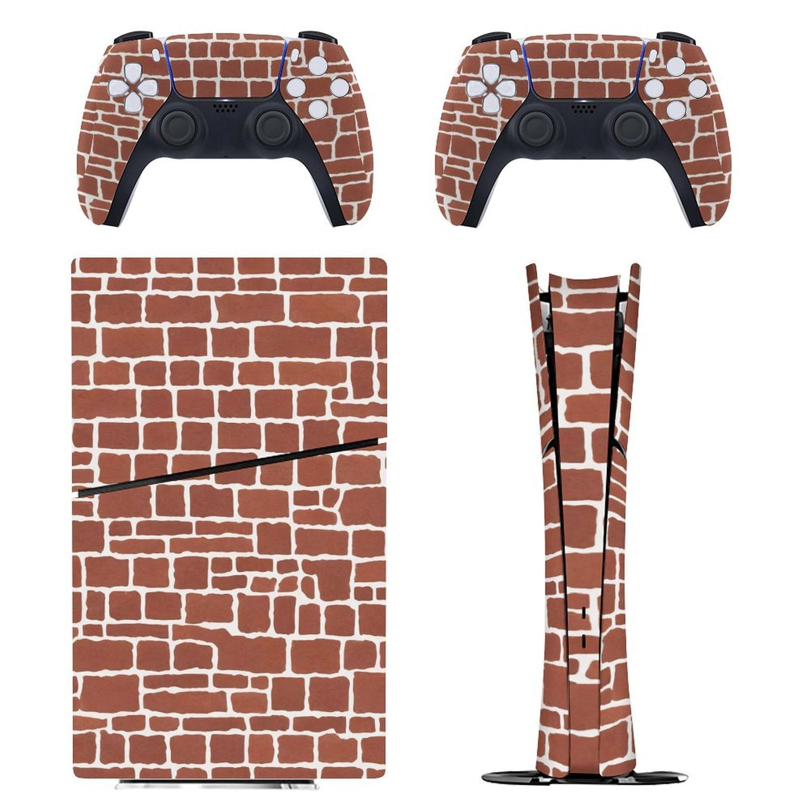 Red Brick Wall Console Skin Bundle for PS5 Pro Slim Disc & Digital ...