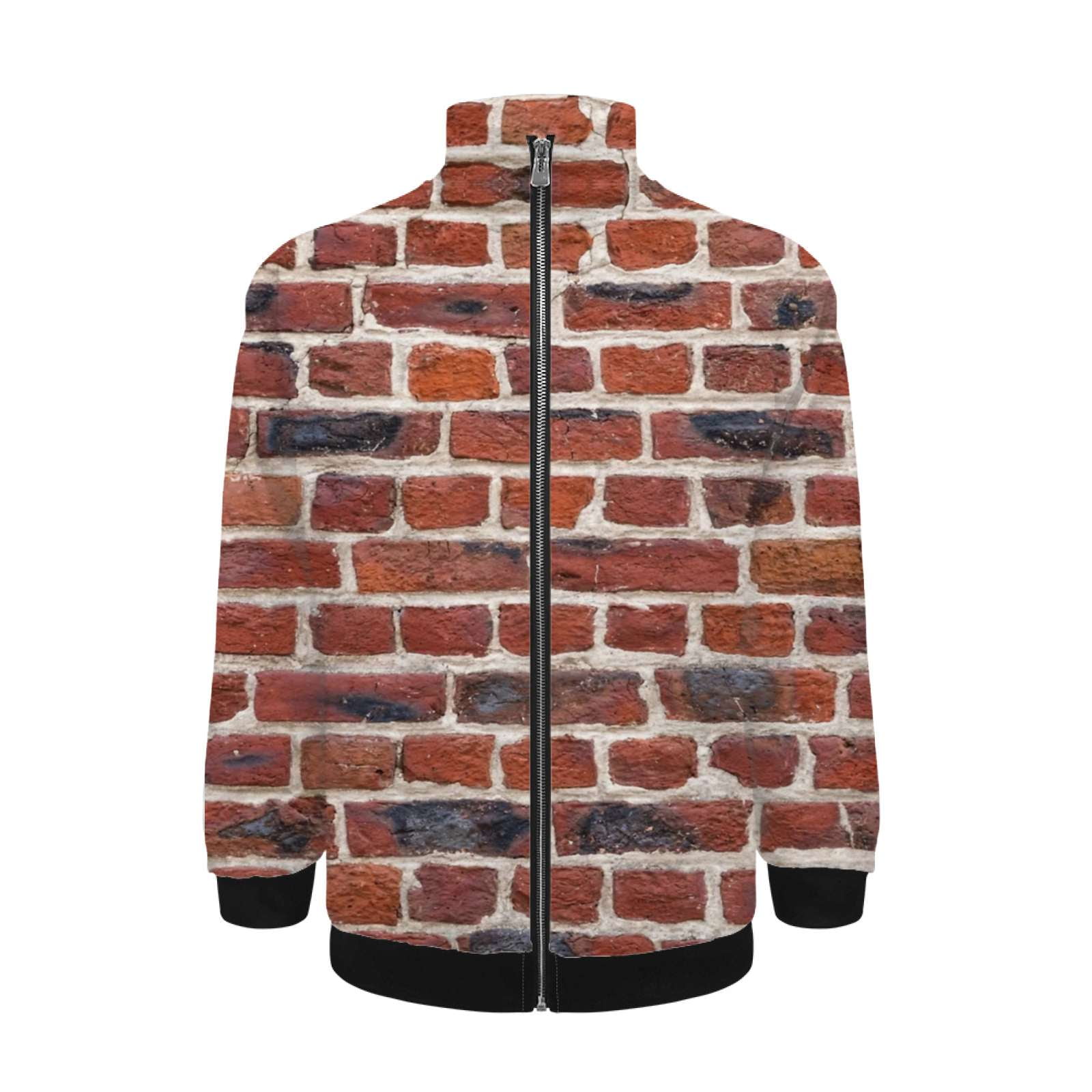 Red Brick Wall Jacket Men's Street Cool Long Sleeves Coat Personality ...