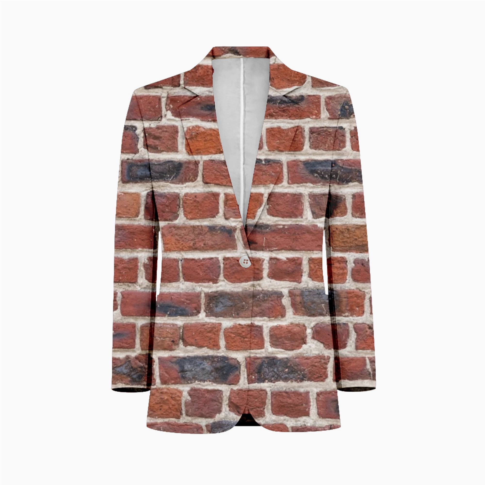 Red Brick Wall Men's Suit Blazer Casual Party Wear Slim Fit Suit Jacket Fashionable Luxury ...