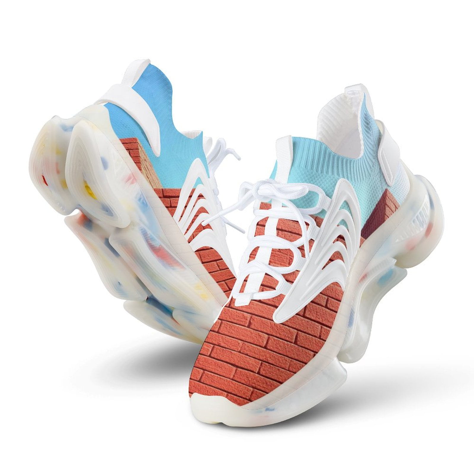 Red Brick Wall Walking Shoes for Men Woman Lightweight Tennis Fashion ...