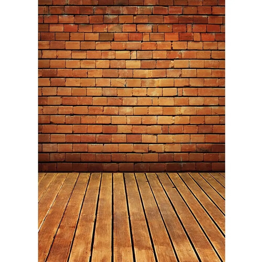 Red Brick Wall Wood Floor Backdrop r Baby Shower Children Portrait Pet ...