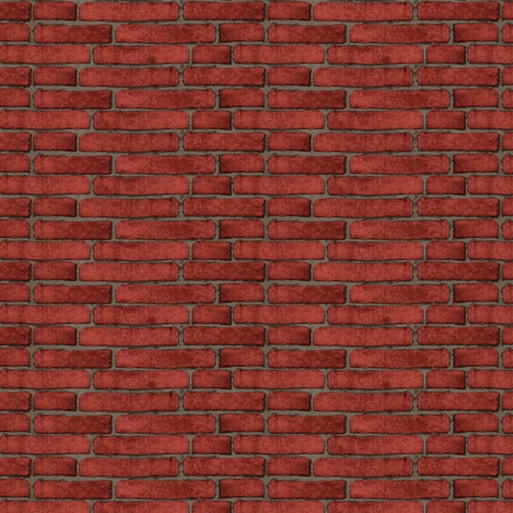 Red Brick Waterproof Peel And Stick Wallpaper Roll 17.3 In X 393.7 In ...