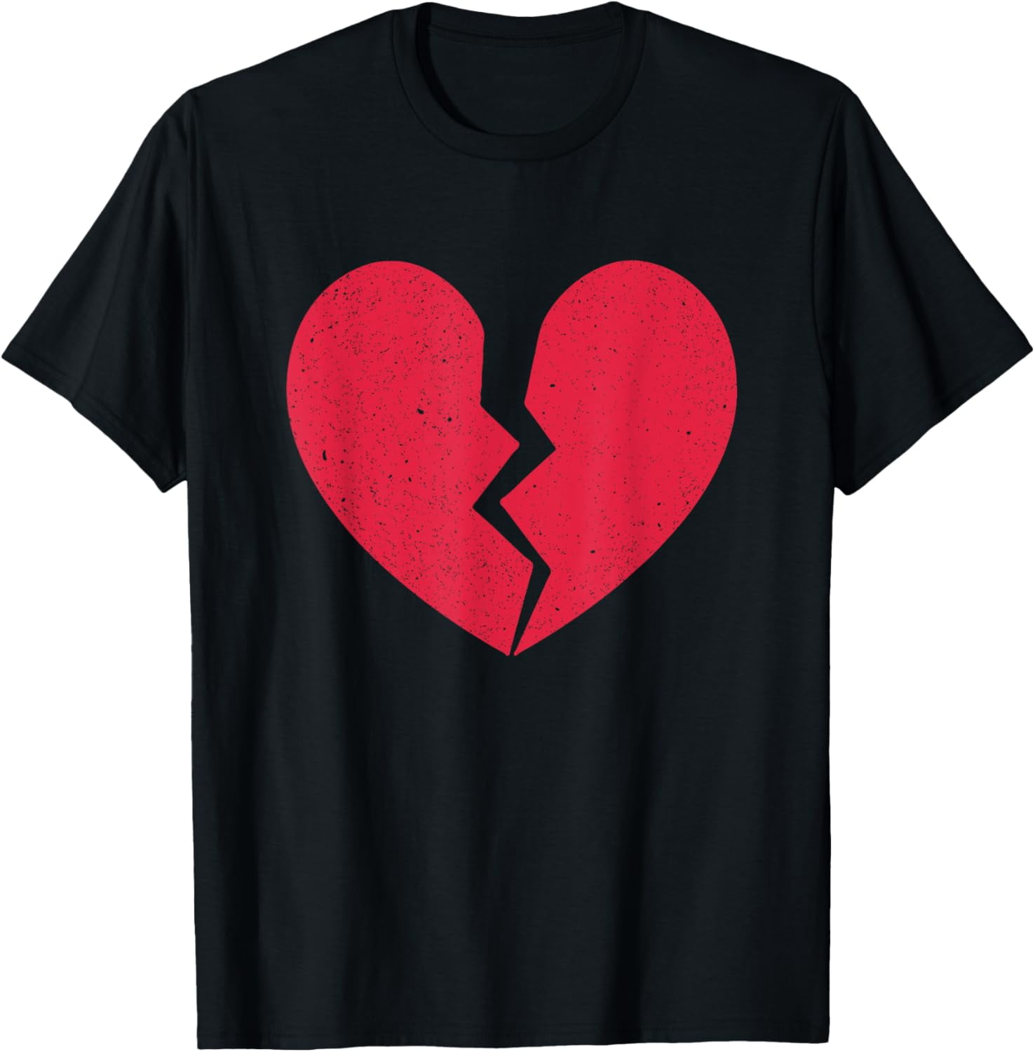 Red Broken Heart Heartbreak - Heartbroken Distressed Design T-Shirt ...