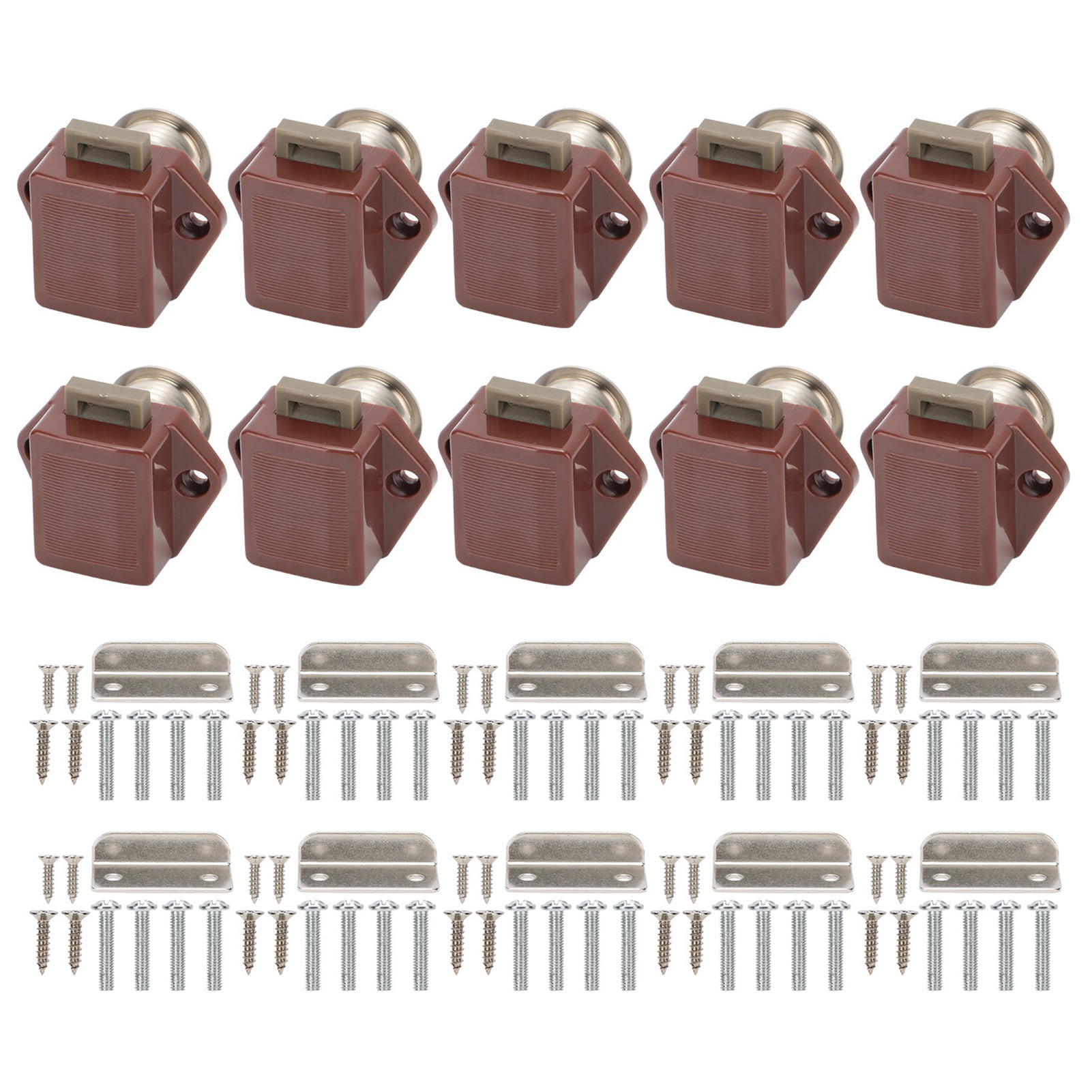 Red Brown 10-Piece Keyless Push Button Lock Latch Kit for RV, Car ...
