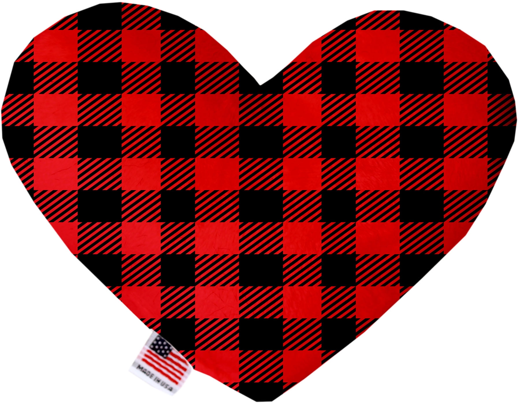 Red Buffalo Check 8 Inch Heart Dog Toy - Walmart.com