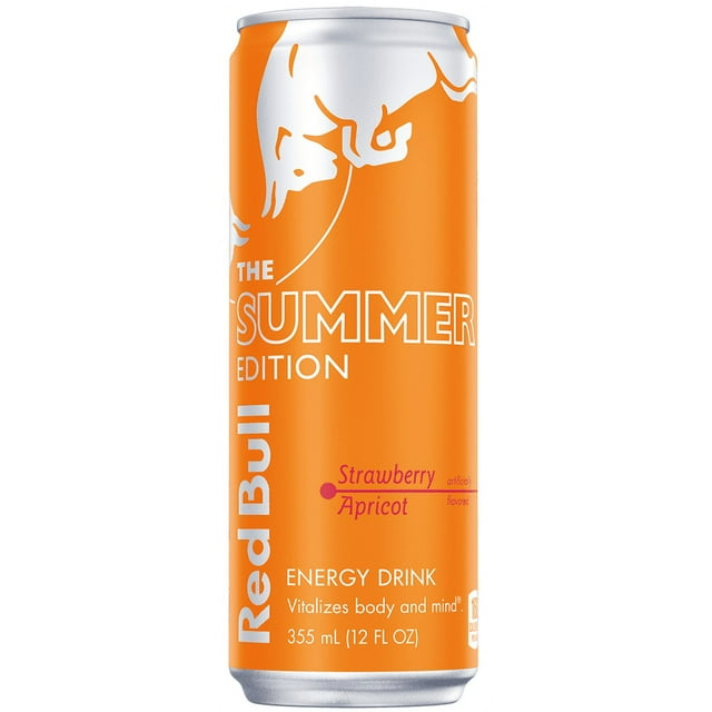 Red Bull Amber Edition Strawberry Apricot Energy Drink, 12 fl oz Can ...