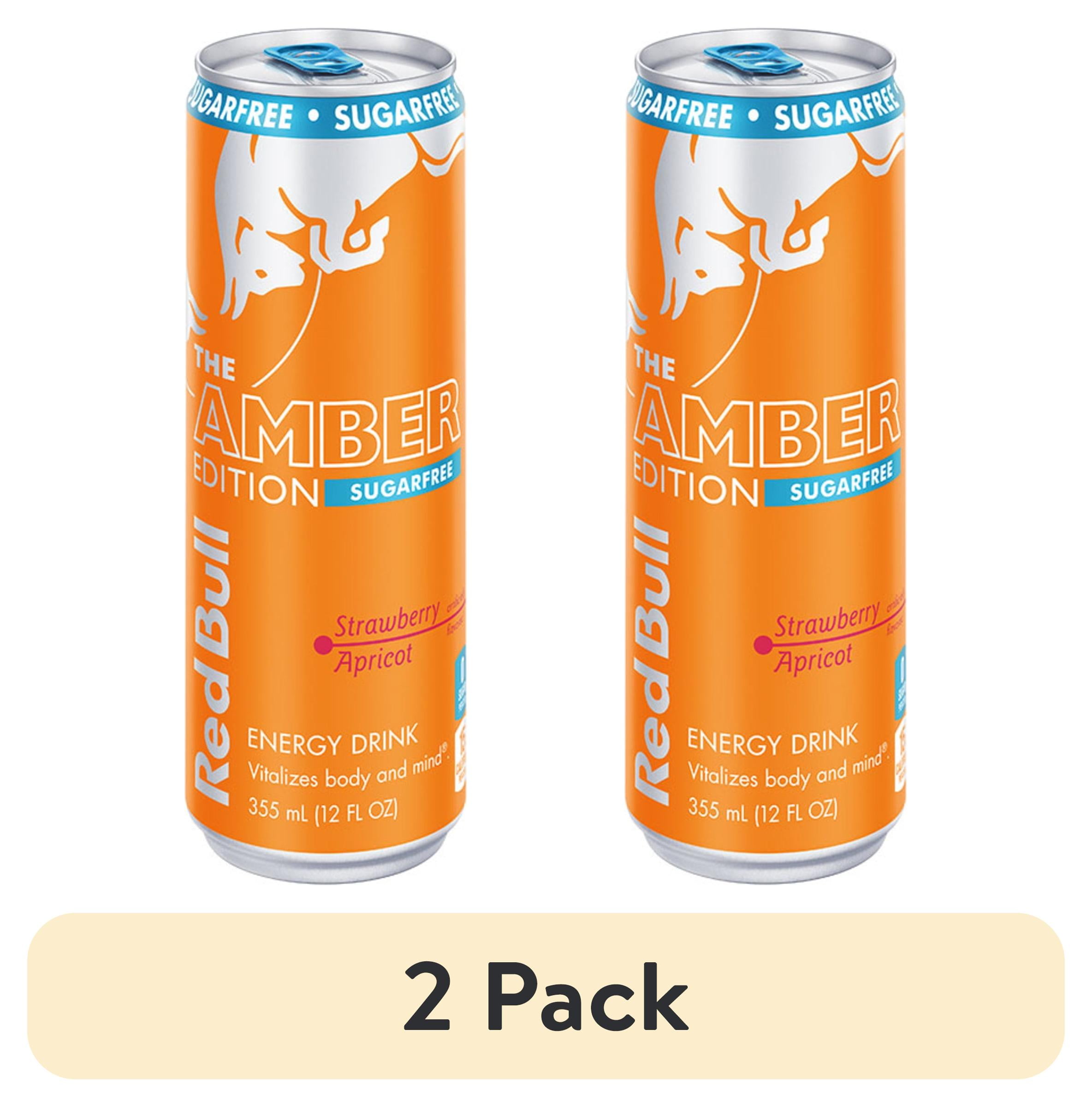 (2 pack) Red Bull Amber Edition Sugar Free Energy Drink, Strawberry ...