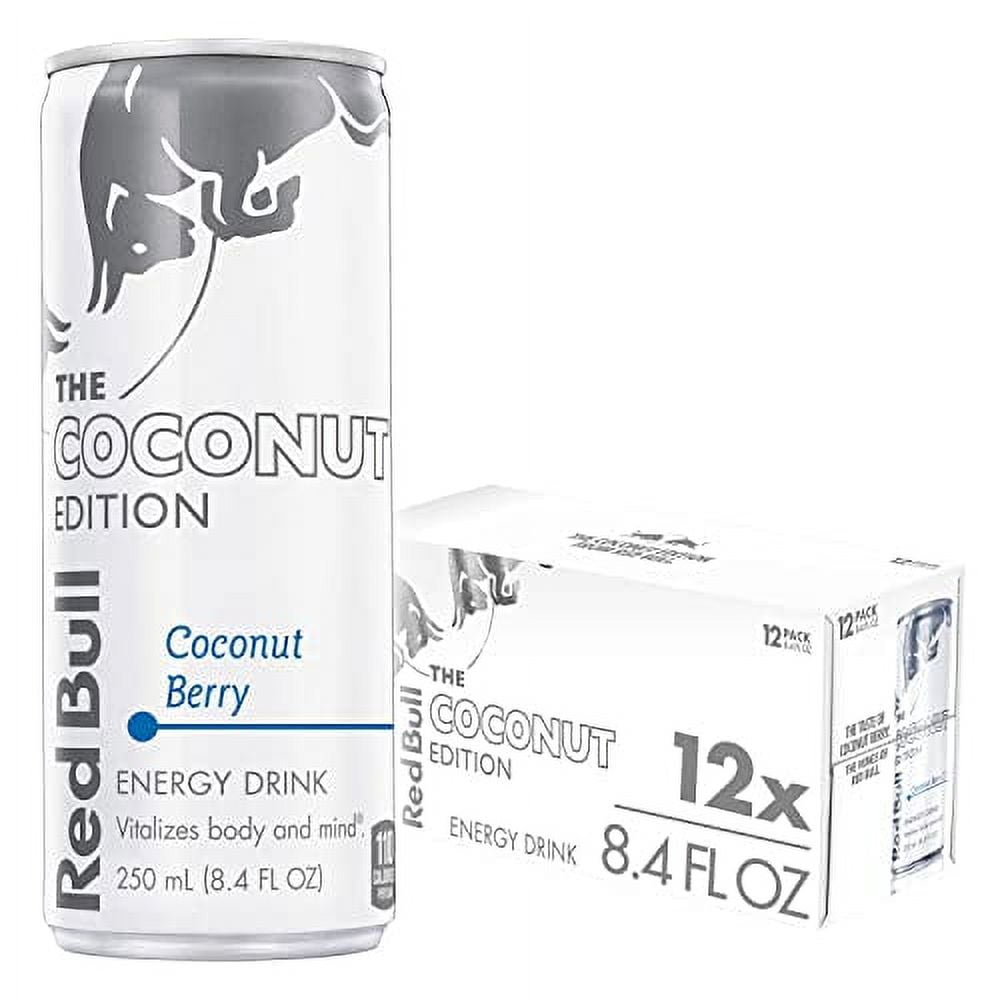 Red Bull Coconut Edition Coconut Berry Energy Drink, 8.4 Fl Oz, 12 Cans ...
