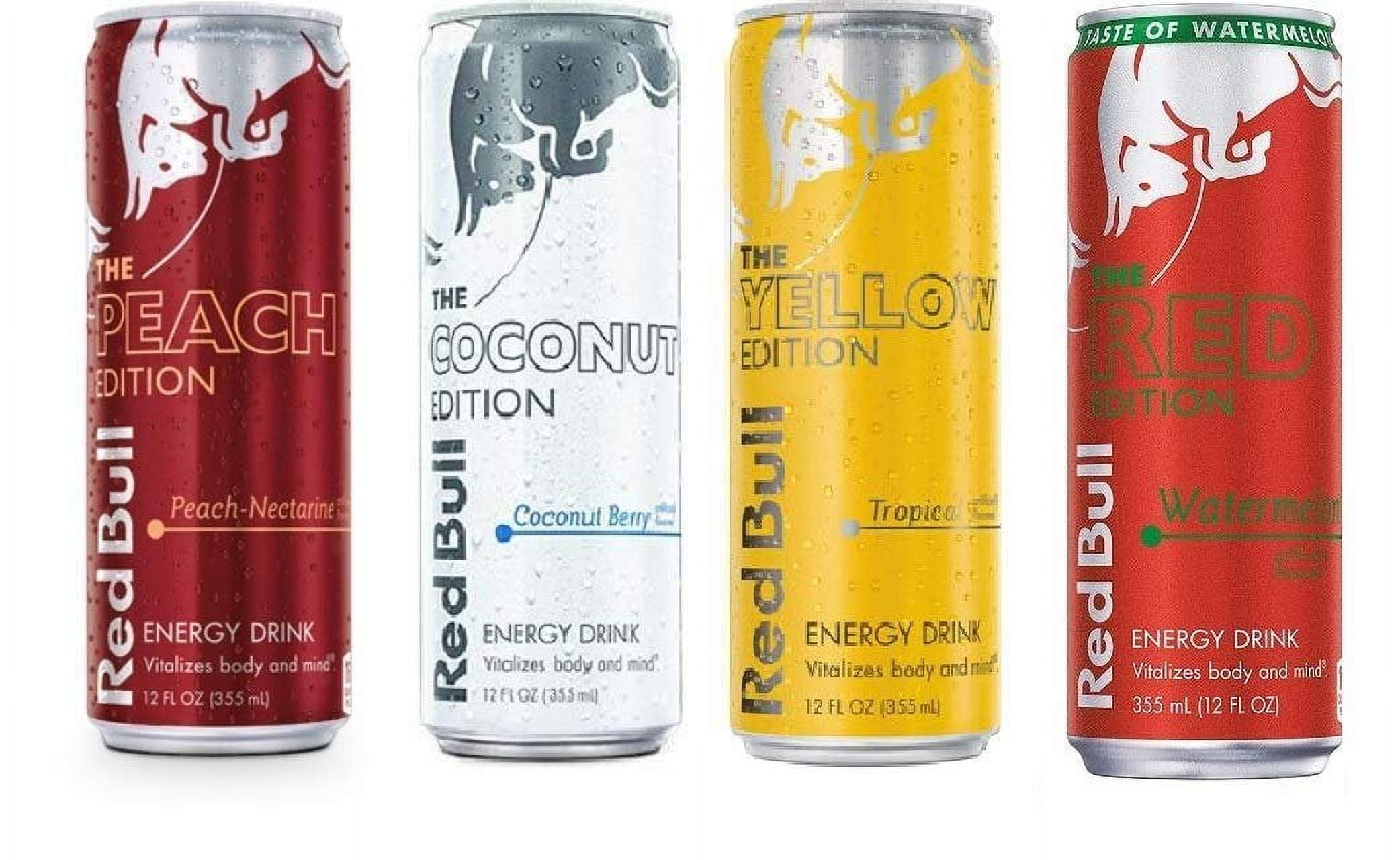 Red Bull Editions Variety Pack,12fl.oz. Pack of 8: Peach Nectarine ...