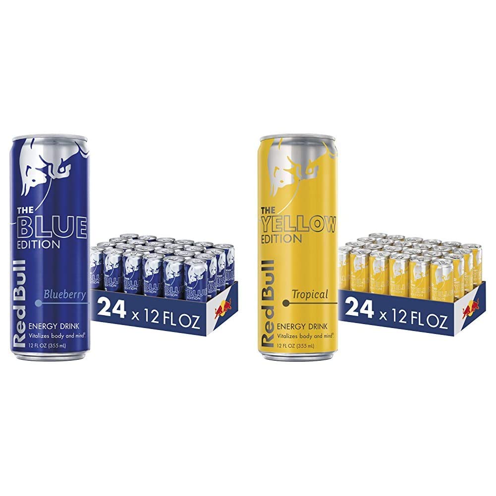 Red Bull Energy Drink & Energy Drink, Tropical, Yellow Edition, 12 Fl ...