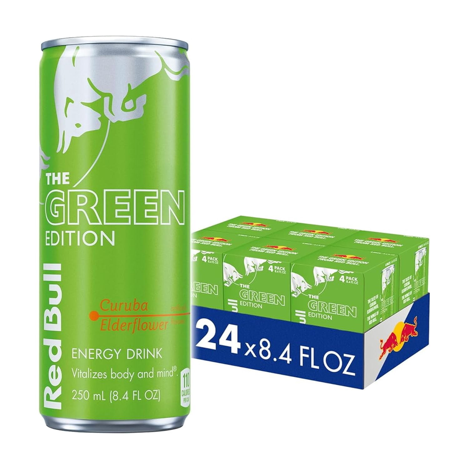 Red Bull Energy Drink Green Edition Curuba & Elderflower 24 Pack 8.4 fl ...