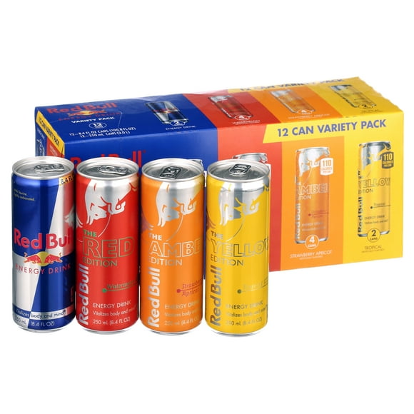 Red Bull Energy Drink, Red Edition, Amber Edition, Yellow Edition ...
