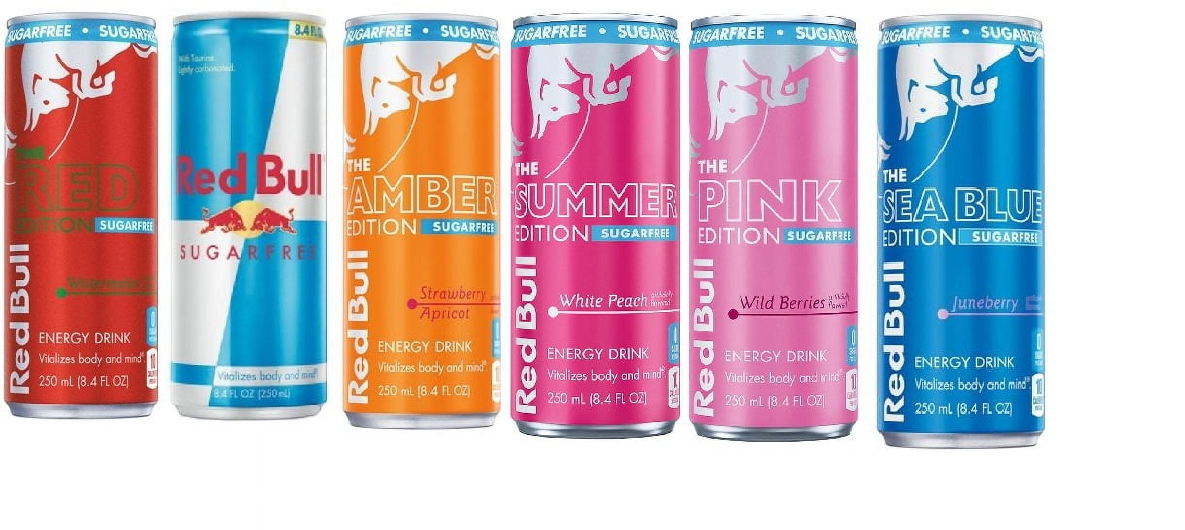 Red Bull Energy Drink Sugar Free Variety with 2025 Summer White Peach ...