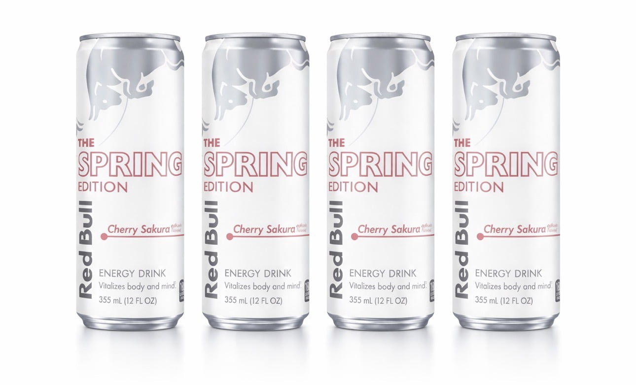 Red Bull Energy Drink The Spring Edition Cherry Sakura Flavored 4 Pack ...