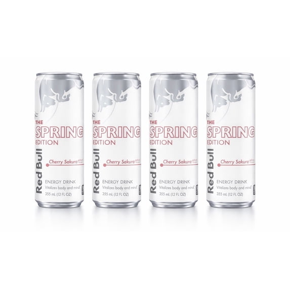 Red Bull Energy Drink The Spring Edition Cherry Sakura Flavored 4 Pack ...