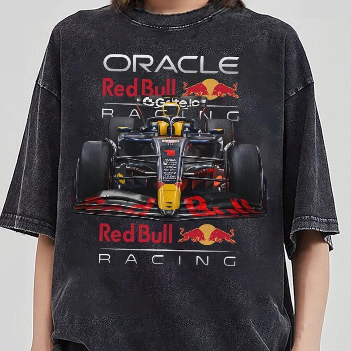 Red Bull Formula 1 Comfort Colors T-Shirt - Max Verstappen F1 - Red ...