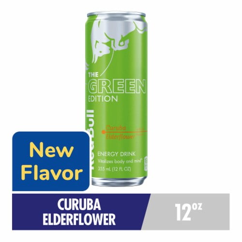 Red Bull Green Edition Curuba Elderflower Energy Drink Can 12 fl oz ...